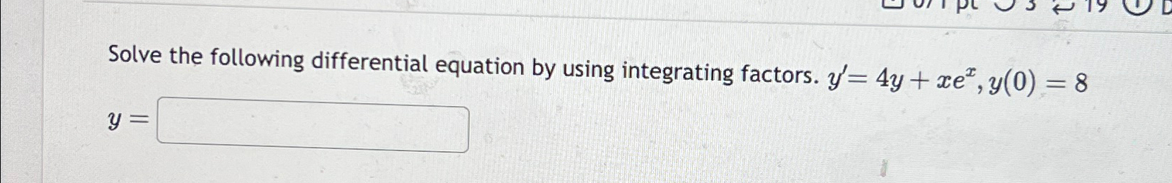 Solved Solve the following differential equation by using | Chegg.com