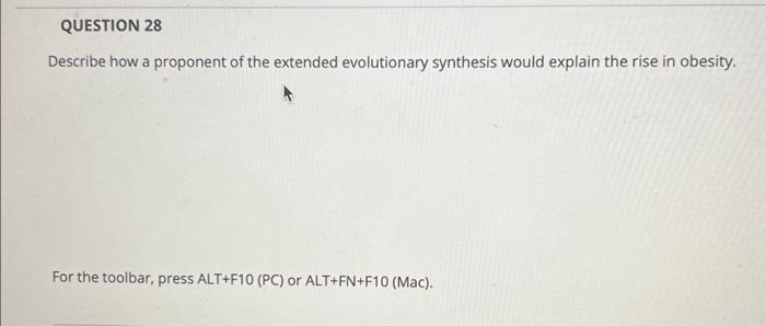 Describe how a proponent of the extended evolutionary | Chegg.com