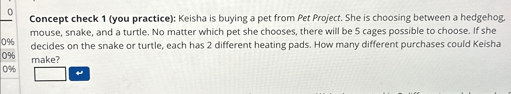Solved Concept check 1 (you practice): Keisha is buying a | Chegg.com