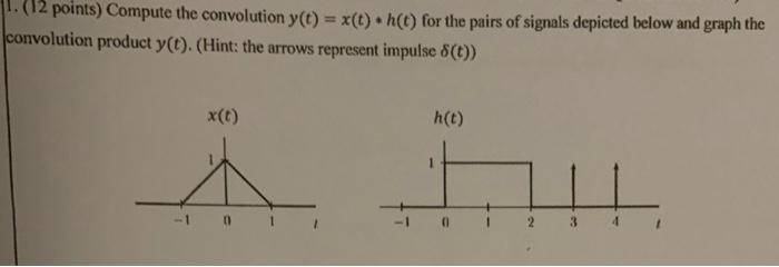Solved 11.(12 points) Compute the convolution y(t) = | Chegg.com