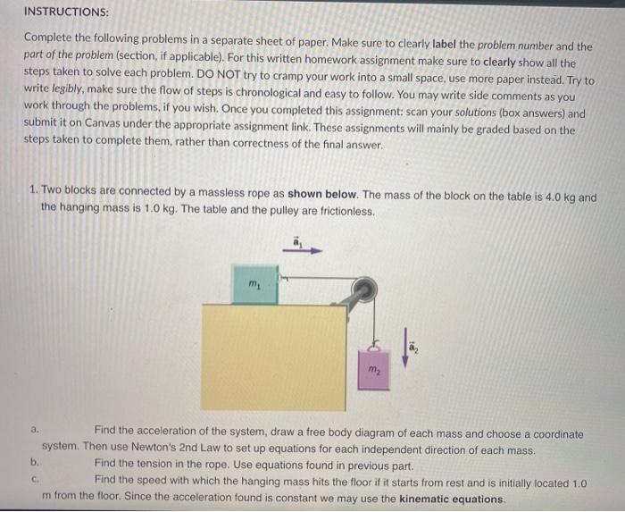 Complete the following problems in a separate sheet | Chegg.com