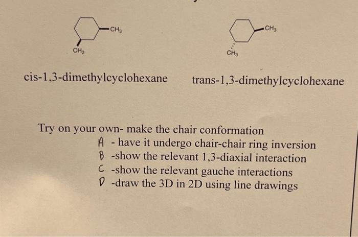 Solved cis-1,3-dimethylcyclohexane | Chegg.com