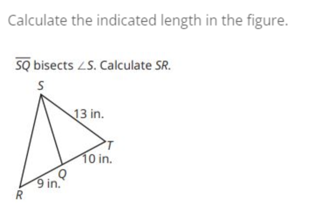 Solved Calculate the indicated length in the figure. SQ | Chegg.com