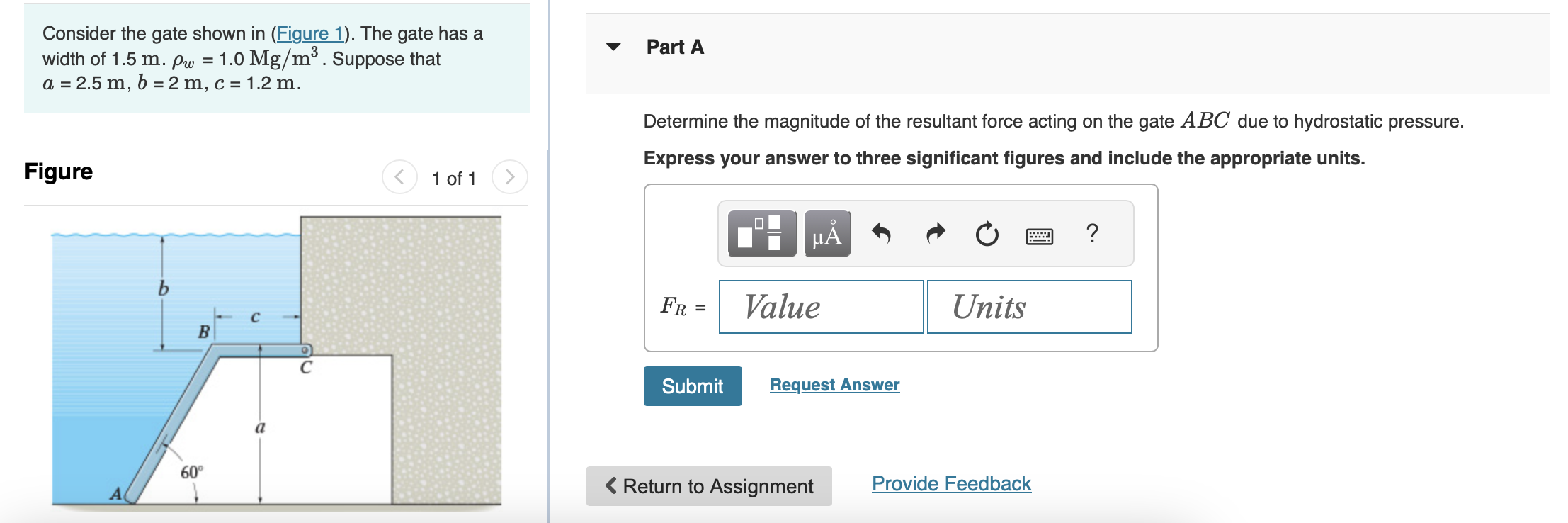 Solved Consider the gate shown in (Figure 1). ﻿The gate has | Chegg.com