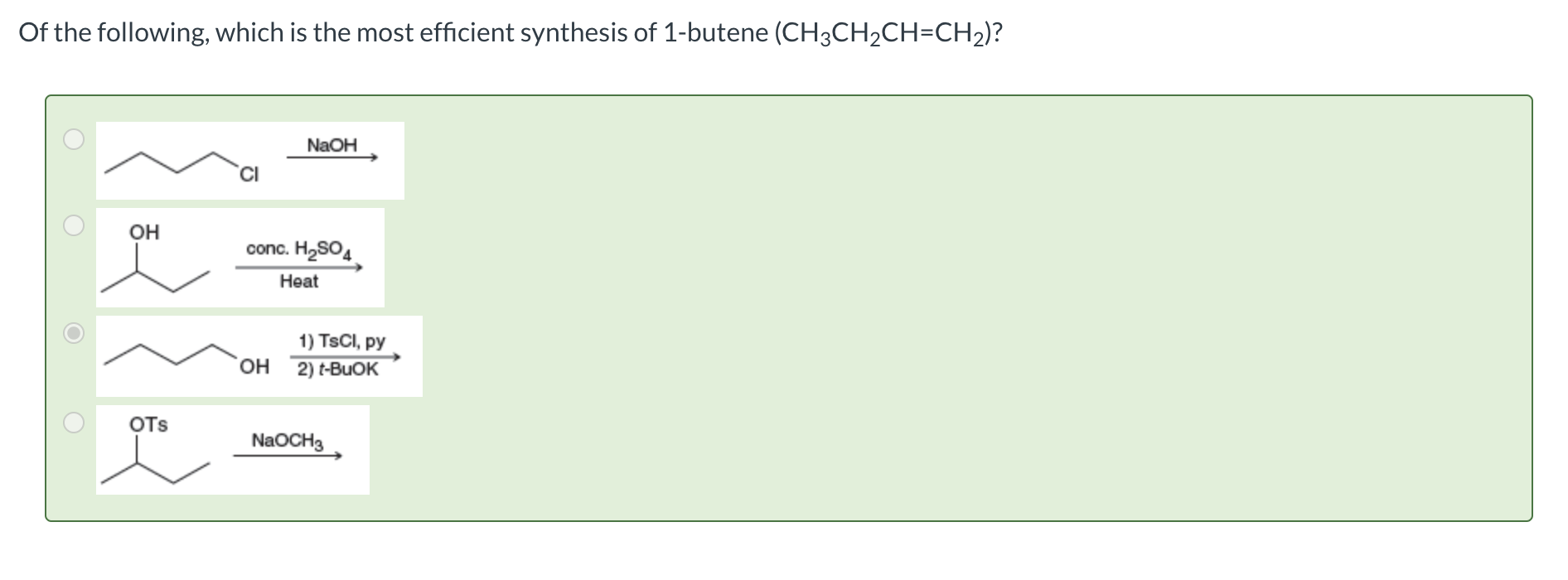 Solved Of the following, which is the most efficient | Chegg.com