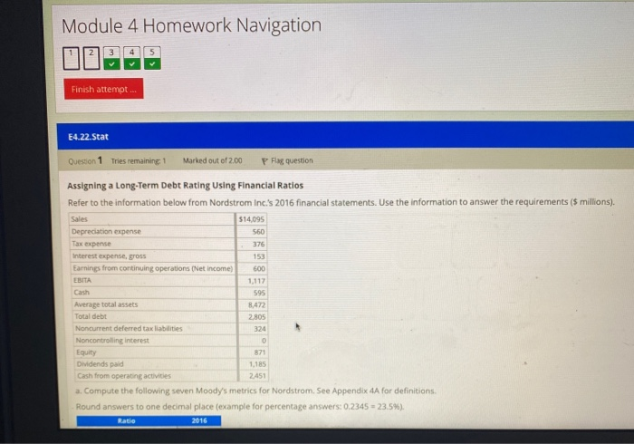 Module 4 Homework Navigation IDEAS Finish attempt... | Chegg.com