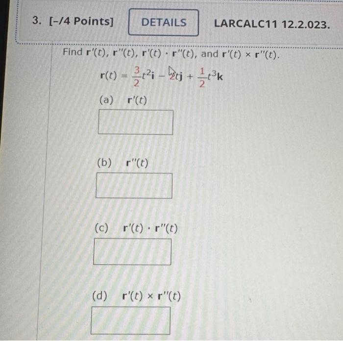 Solved Find \\( \\mathbf{r}^{\\prime}(t), | Chegg.com