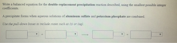 Solved Write a balanced equation for the double-replacement | Chegg.com