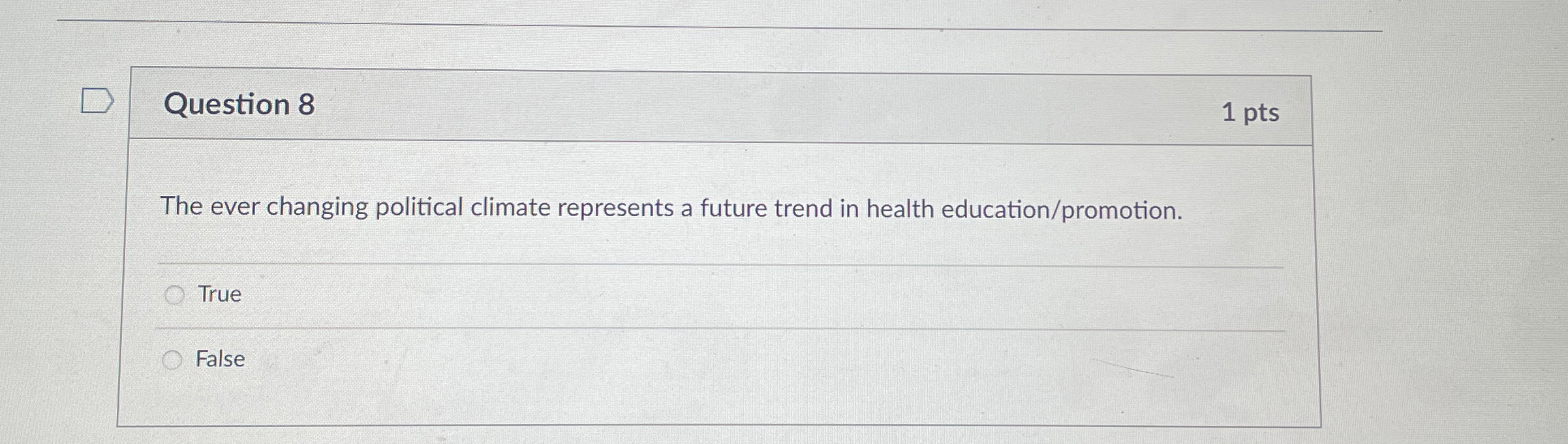 Solved Question 81 ﻿ptsThe ever changing political climate | Chegg.com