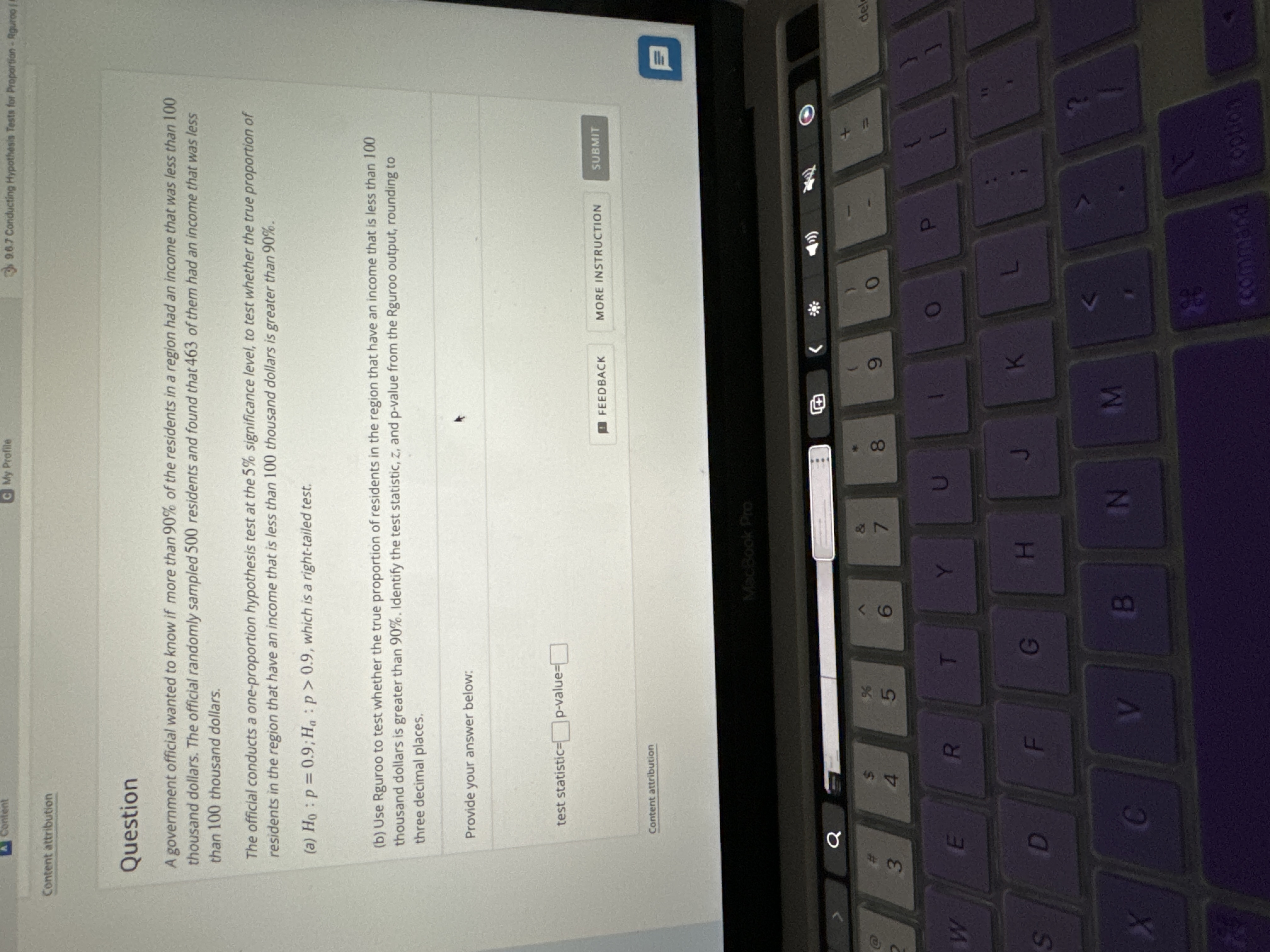 Solved QuestionA government official wanted to know if more | Chegg.com