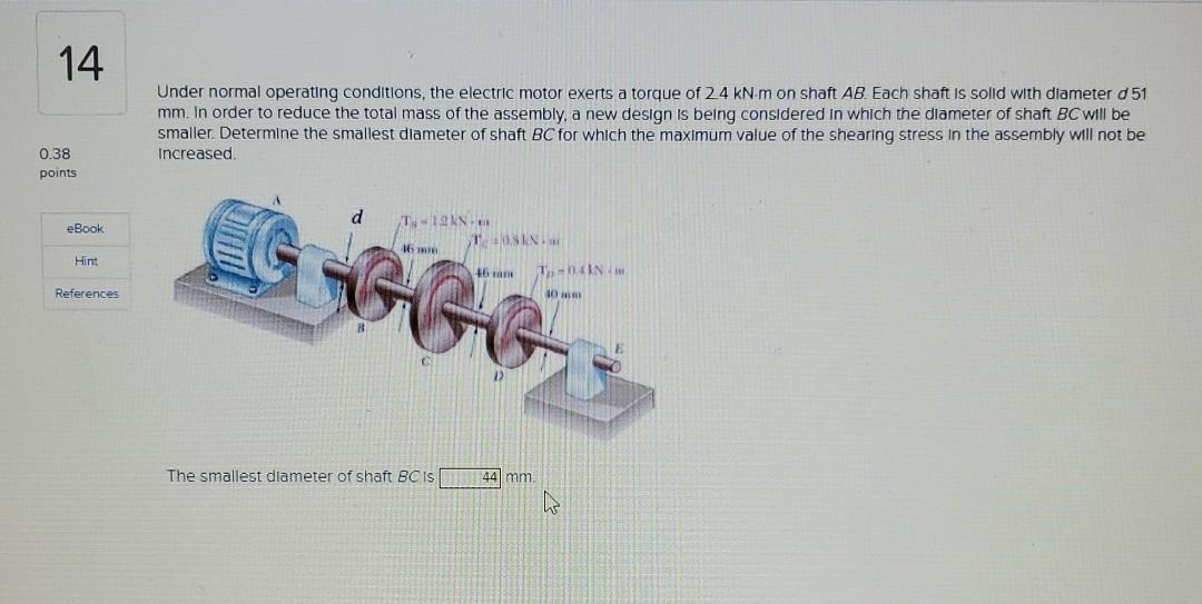 Solved 14 Under normal operating conditions, the electric | Chegg.com