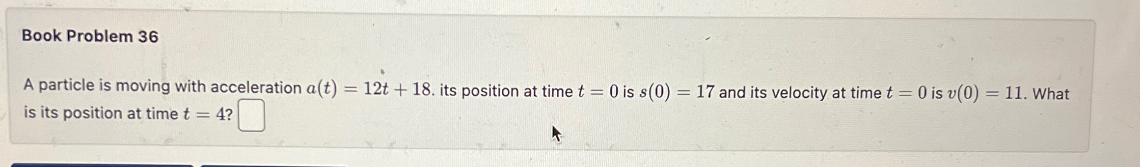 Solved Book Problem 36A particle is moving with acceleration | Chegg.com