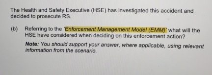 Solved The Health and Safety Executive (HSE) ﻿has | Chegg.com