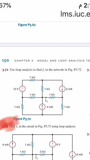 Solved 37% p 2: Ims.iuc.e Figure P3.67 150 CHAPTER 3 NODAL | Chegg.com