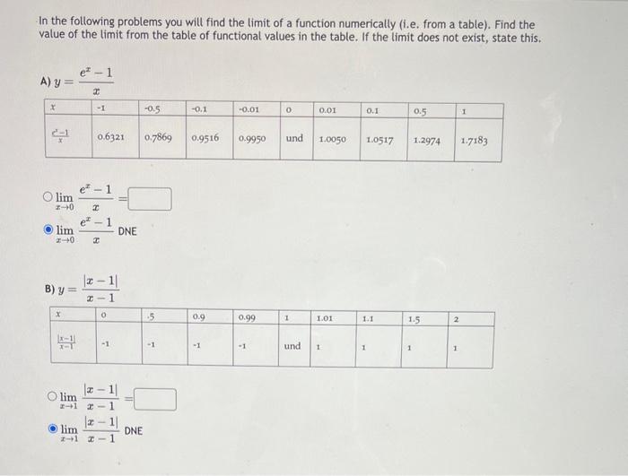 Solved In the following problems you will find the limit of | Chegg.com