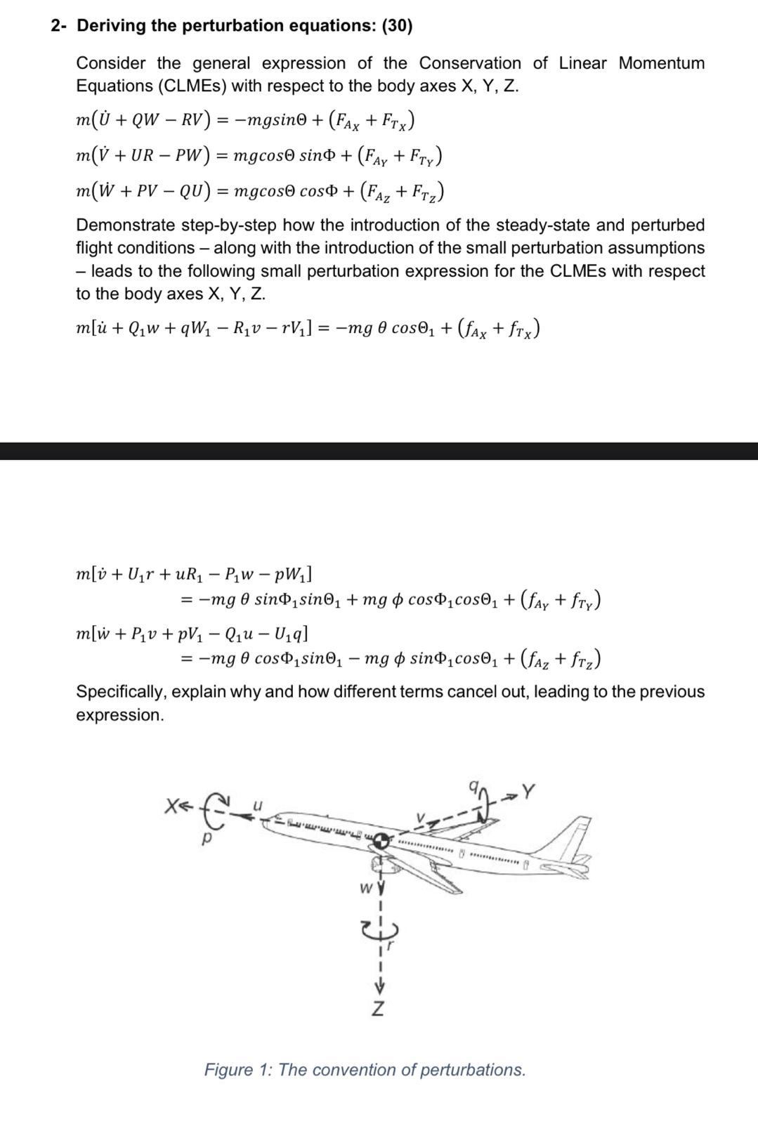 Solved 2 ﻿deriving The Perturbation Equations 30 Consider