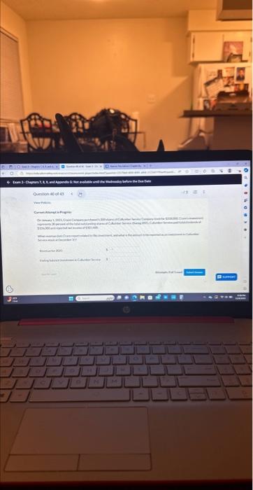 Exam 3 - Chapters 7, 8, 9, and Ap X WP Question 40 of | Chegg.com Exam 3 - Chapters 7, 8, 9, and Ap X WP Question 40 of | Chegg.com