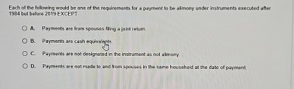 Solved Each of the following would be one of the | Chegg.com