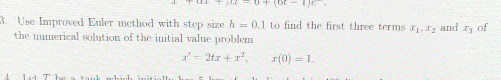 Solved Use Improved Euler method with step size h=0.1 to | Chegg.com