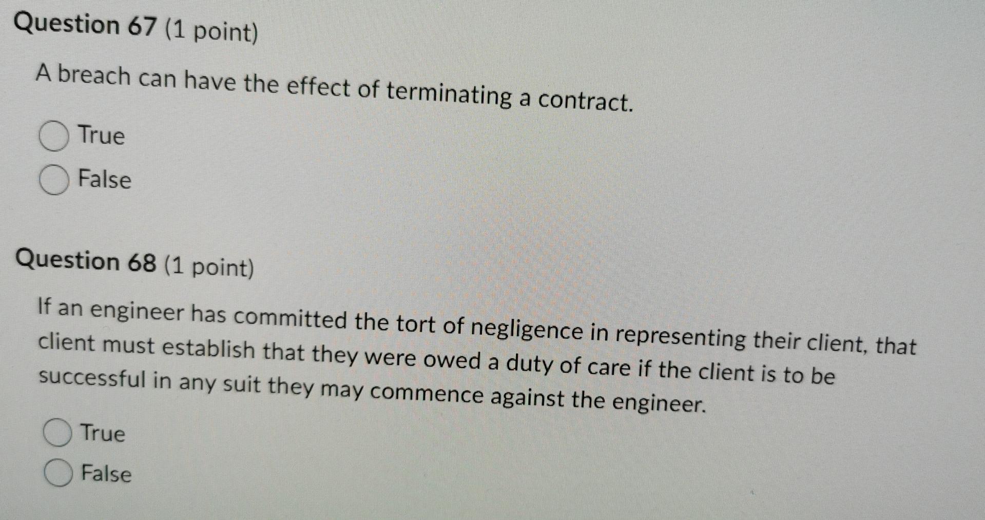 Solved A breach can have the effect of terminating a | Chegg.com