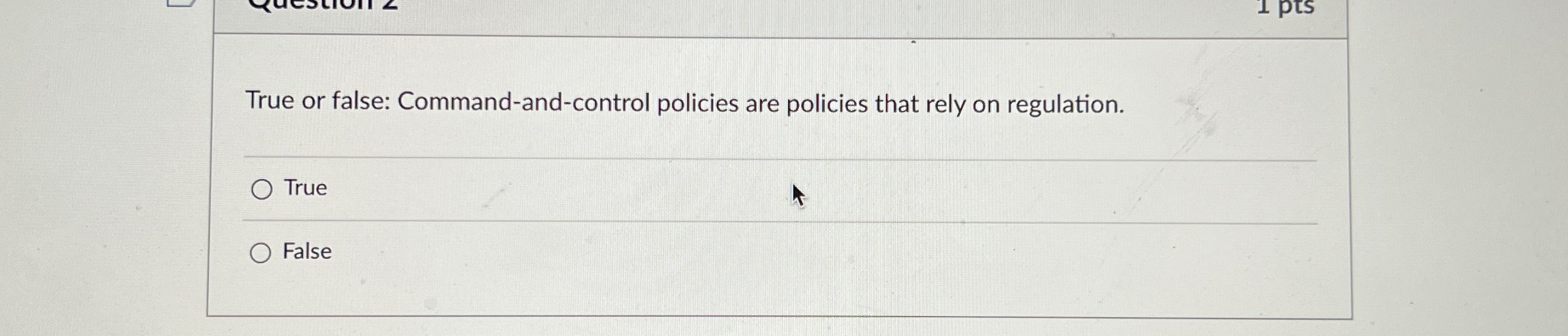 Solved True or false: Command-and-control policies are | Chegg.com
