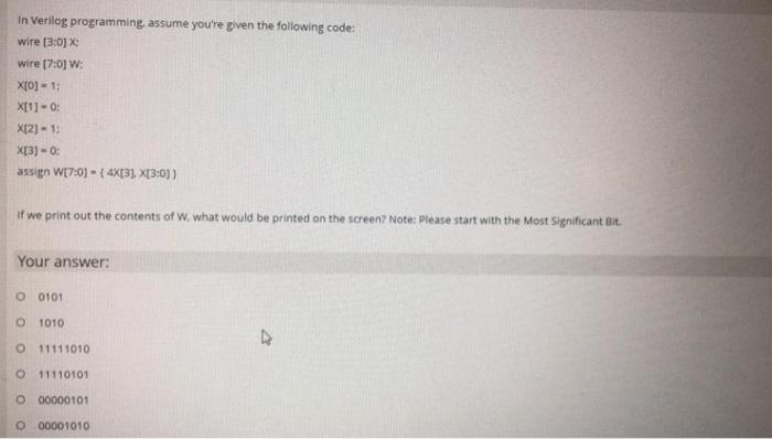 Solved in Verilog programming assume you're given the | Chegg.com