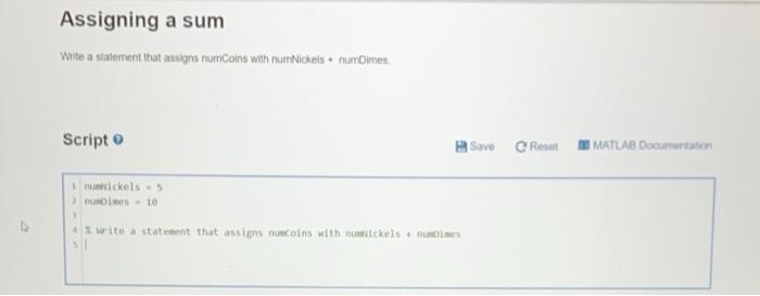Solved Assigning a sum Write a statement that assigns | Chegg.com