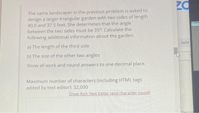 Solved The same landscaper in the previous problem is asked | Chegg.com