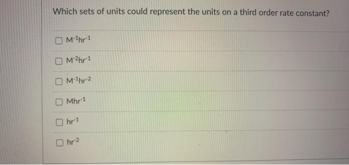 Solved Which sets of units could represent the units on a | Chegg.com