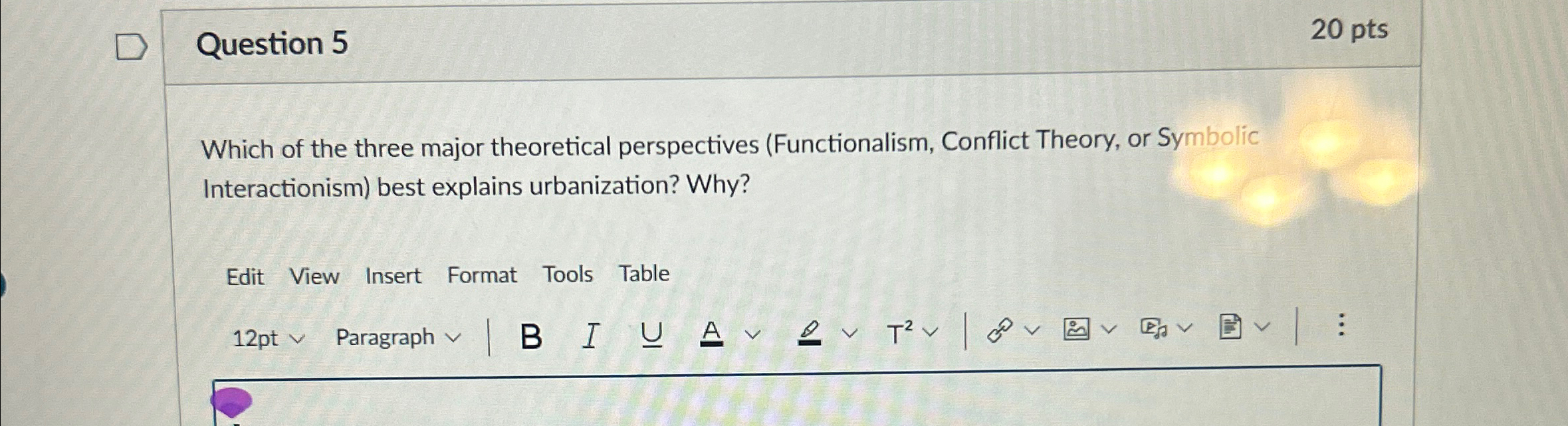 Solved Question 520 ﻿ptsWhich of the three major theoretical | Chegg.com