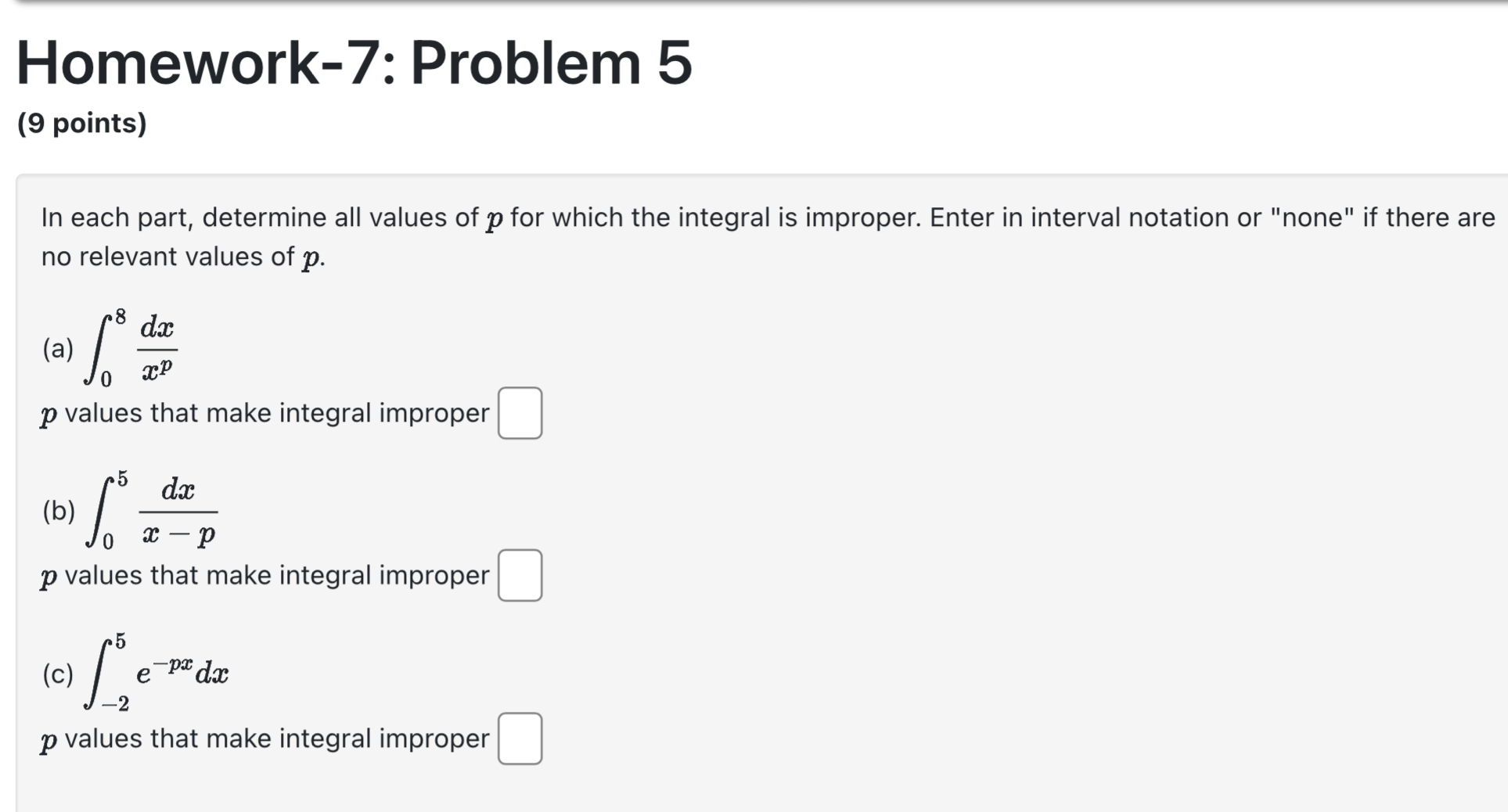 Solved Homework 7 Problem 5 9 ﻿points In Each Part