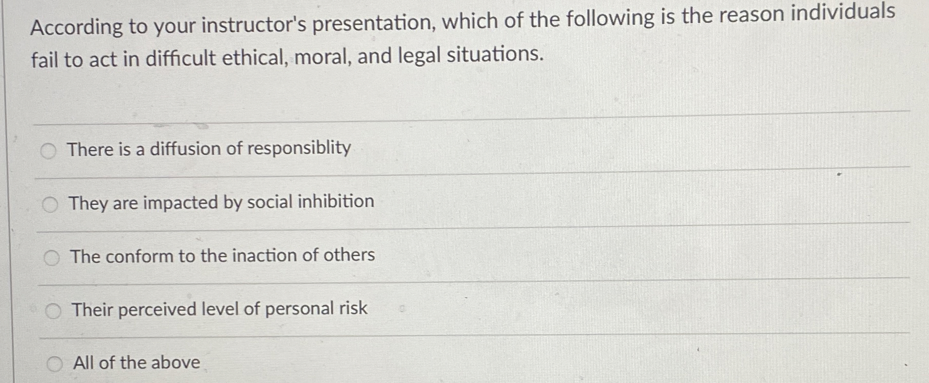 Solved According to your instructor's presentation, which of | Chegg.com