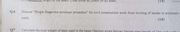 Solved Q.6 Discuss "Single Stage-two envelope procedure" for | Chegg.com