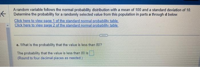 Solved A random variable follows the normal probability | Chegg.com