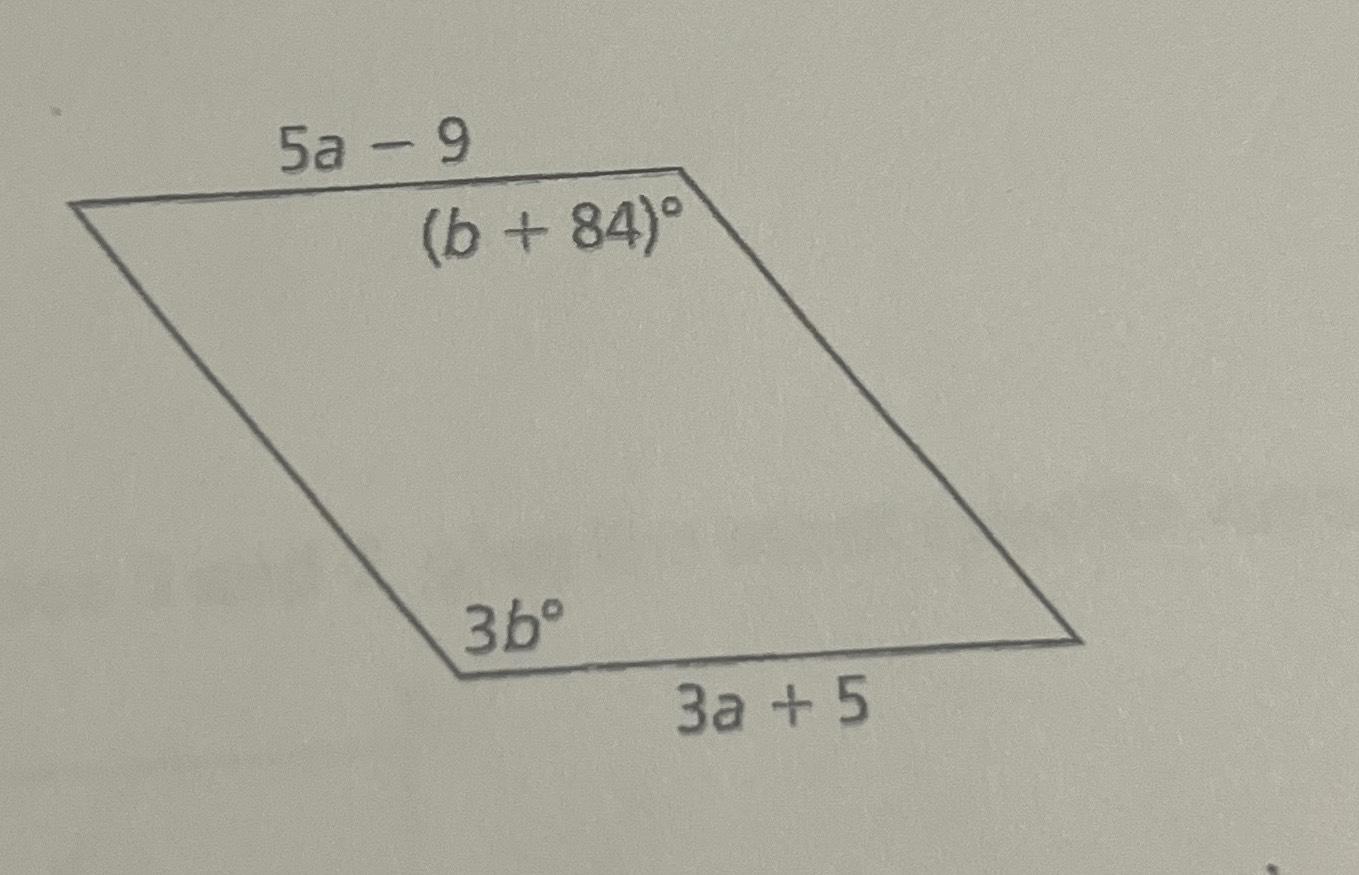 Solved Find The Value Of Each Variable In The Parallelogram