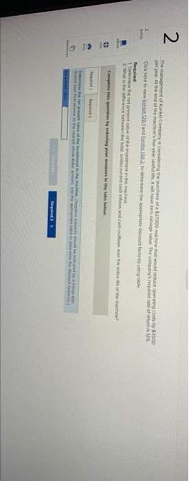 Solved 2 2 The management of Company is considering the | Chegg.com