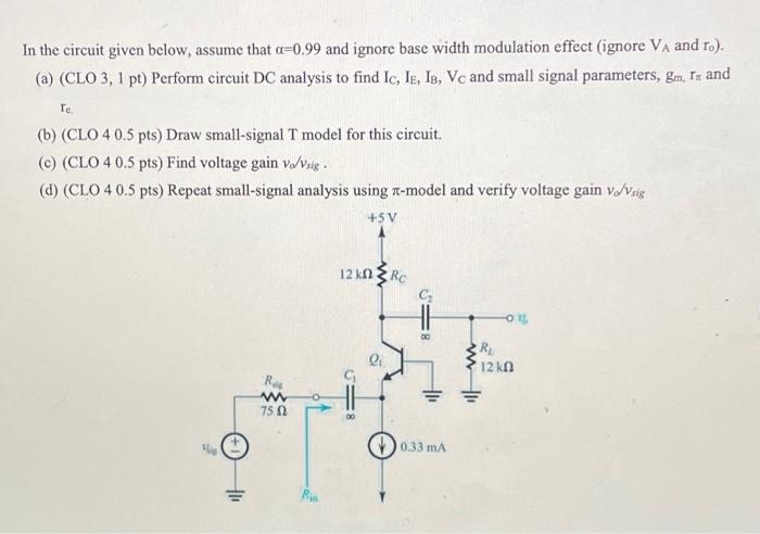 Solved In the circuit given below, assume that a=0.99 and | Chegg.com