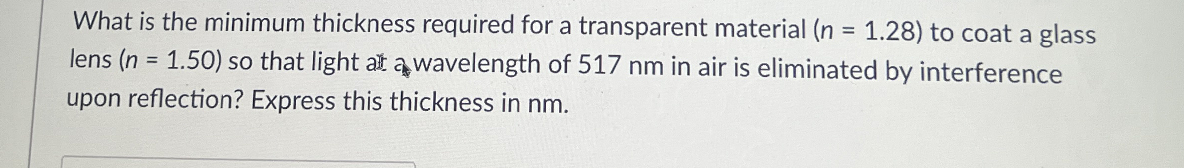 Solved What is the minimum thickness required for a | Chegg.com