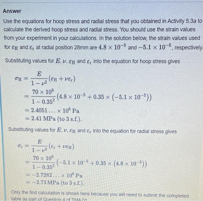 Solved Activity 5.3b: Deriving the stress in a cylindrical | Chegg.com