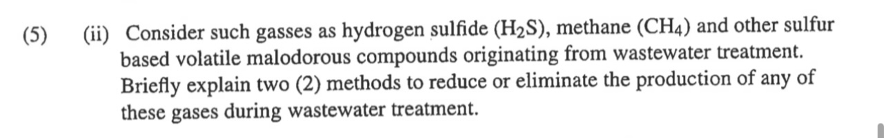 Solved (5) (ii) ﻿Consider such gasses as hydrogen sulfide | Chegg.com