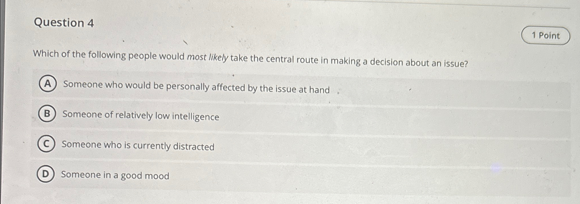 Solved Question 41 ﻿PointWhich of the following people would | Chegg.com