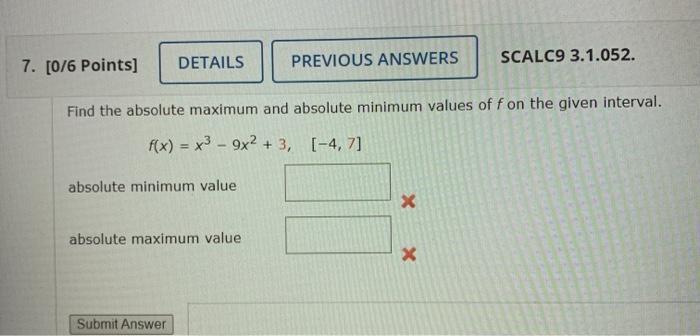 Solved DETAILS 7. [0/6 Points] SCALC9 3.1.052. PREVIOUS | Chegg.com