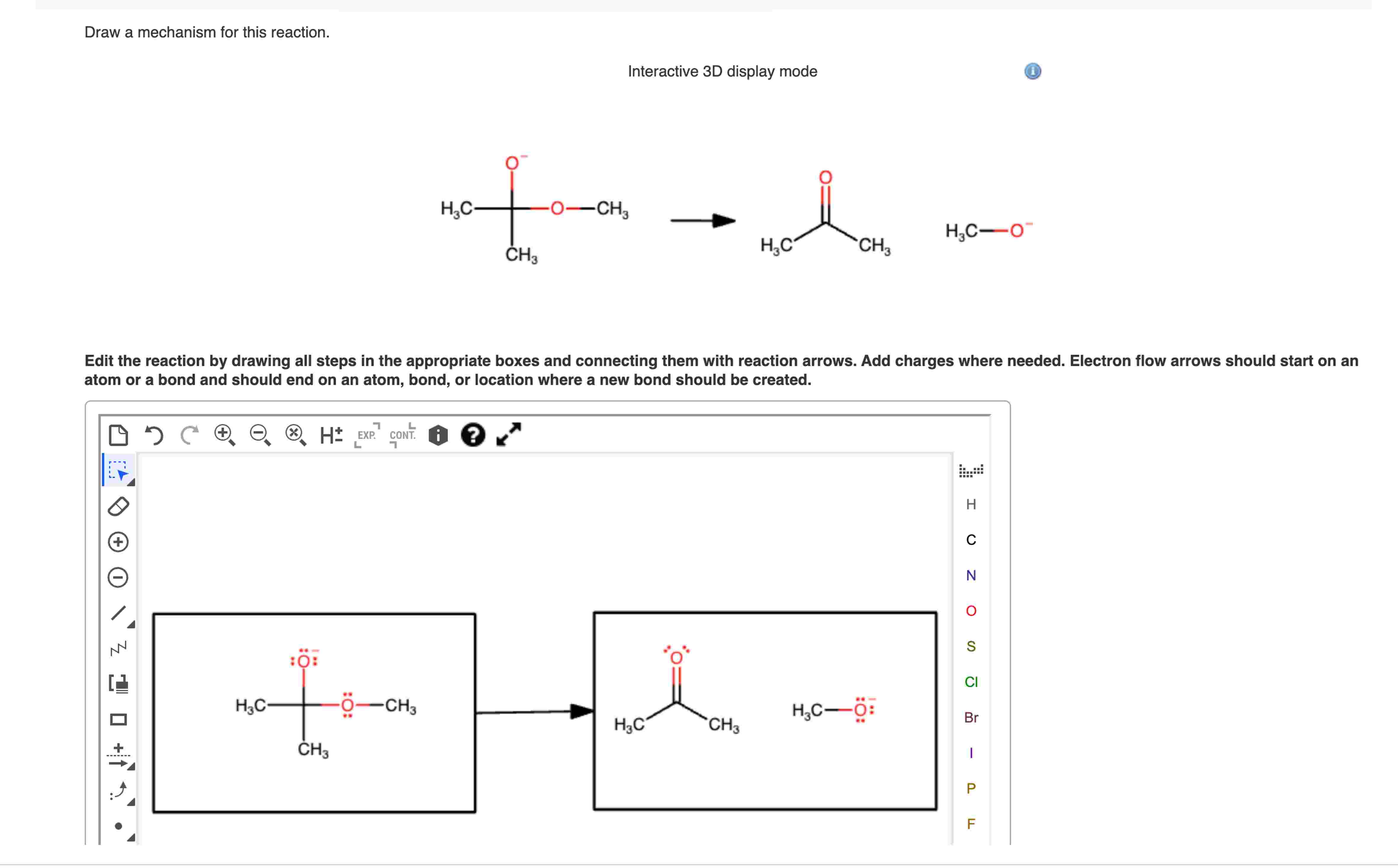 Solved Draw a mechanism for this reaction.Interactive 3D | Chegg.com