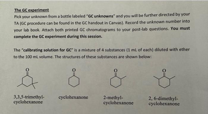 Solved Gas chromatography questions: 1) GC trace for the | Chegg.com