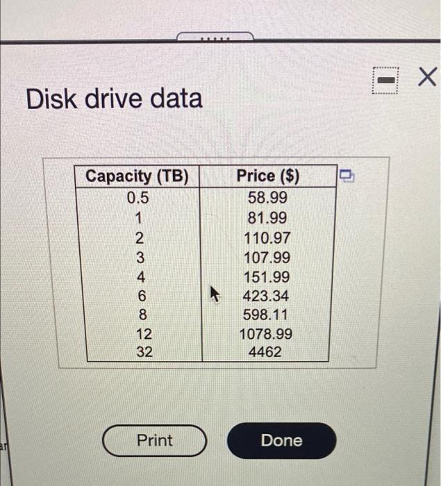 Solved Disk drives have been getting larger. Their capacity | Chegg.com