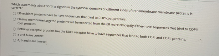 Solved correct? Which statements about sorting signals in | Chegg.com