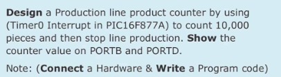 Solved Design a Production line product counter by | Chegg.com
