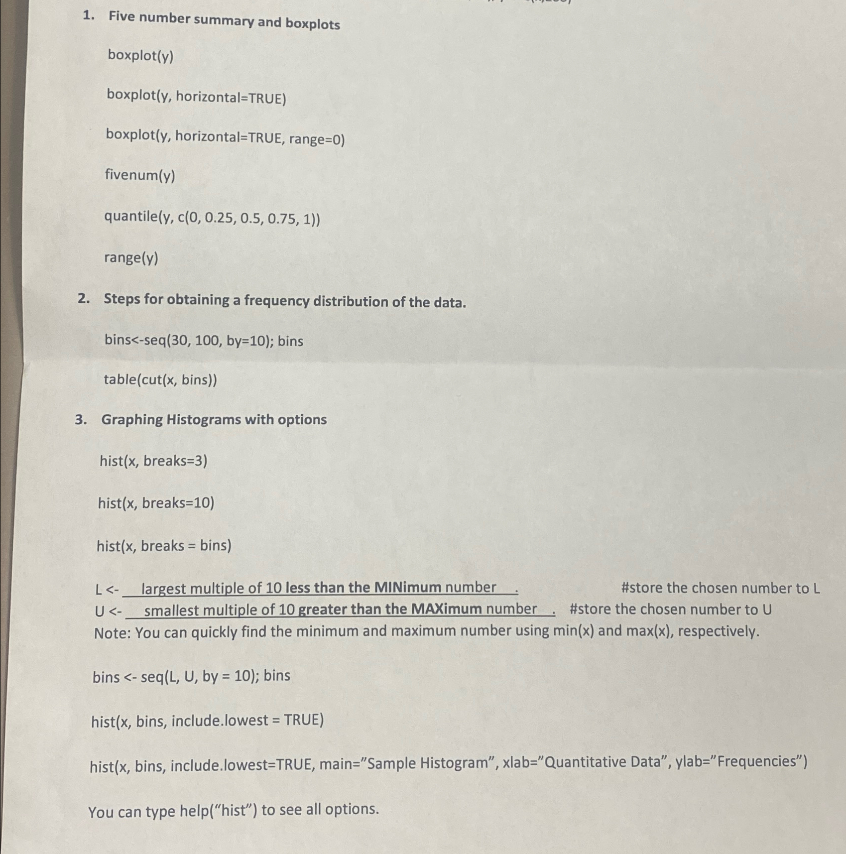 Solved Five Number Summary And Boxplotsboxplotyboxploty 7132