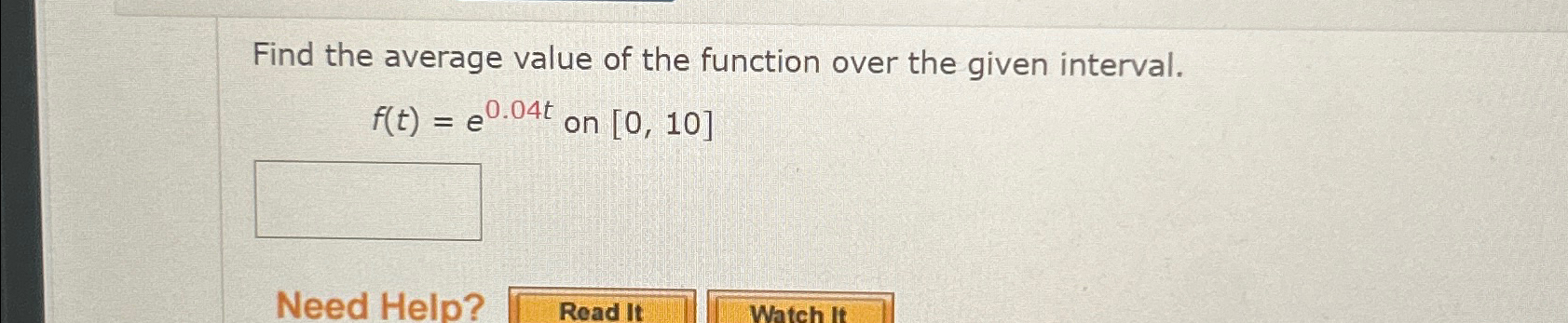 Solved Find the average value of the function over the given | Chegg.com