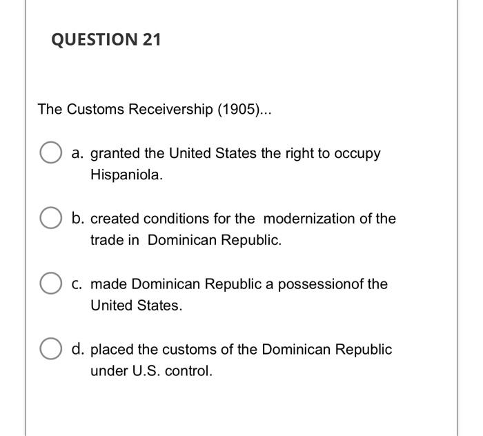 What is the significance of the Platt Amendment? a. | Chegg.com